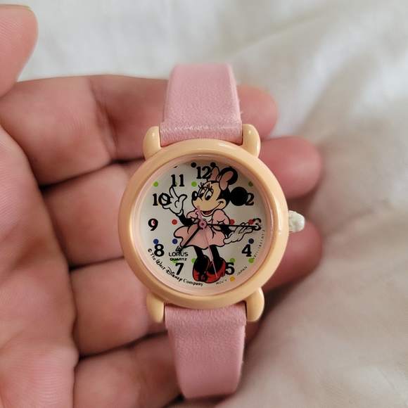 Disney | Accessories | Vintage Minney Mouse Pink Disney Lorus Quartz ...